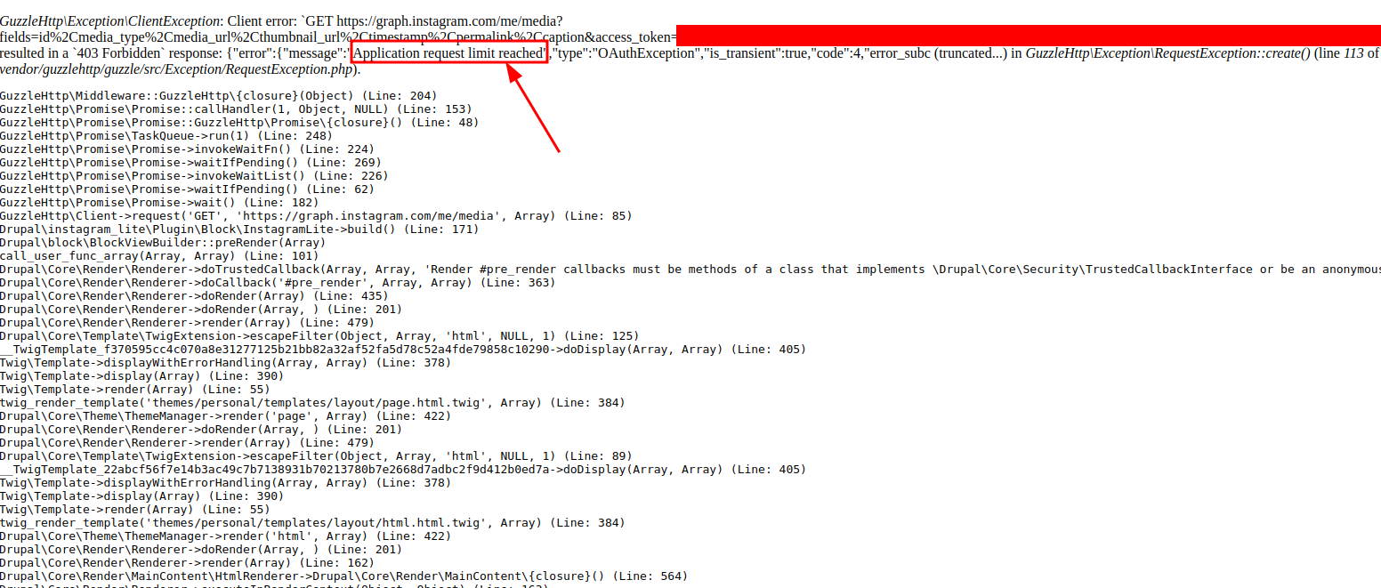 Application request limit reached [#3294493] | Drupal.org